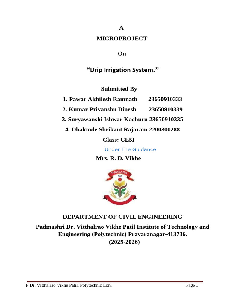 Drip Irrigation System Overview | PDF | Irrigation | Agriculture