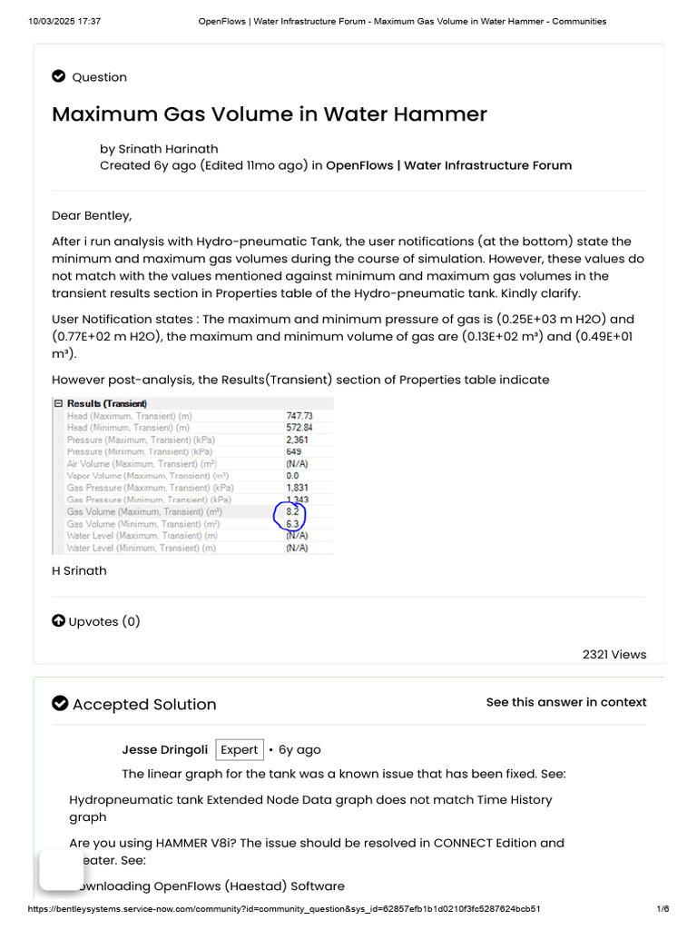OpenFlows _ Water Infrastructure Forum - Maximum Gas Volume in Water ...