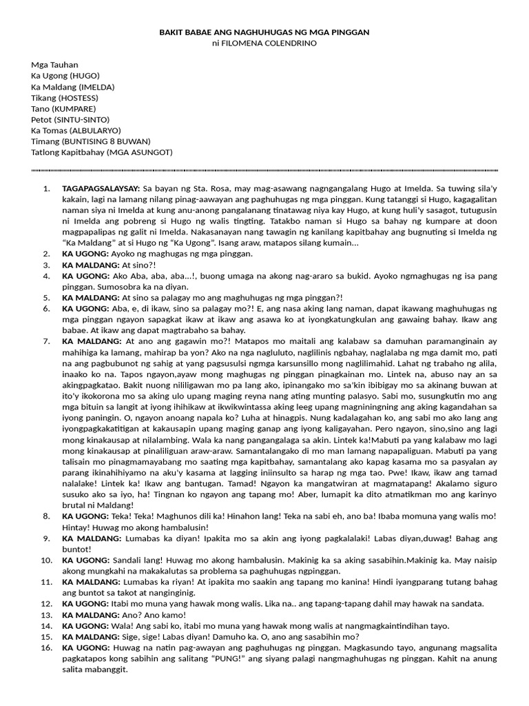 BAKIT-BABAE-ANG-NAGHUHUGAS-NG-MGA-PINGGAN | PDF