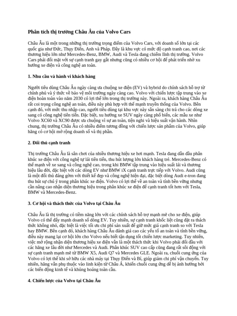Phân tích thị trường và SBU | PDF