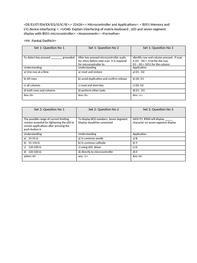 8051 Microcontroller Interfacing Guide | PDF