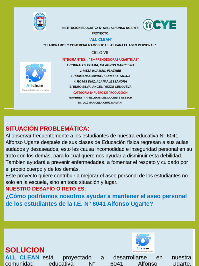 Presentación 10 20 30 ALL CLEAN | PDF | Higiene