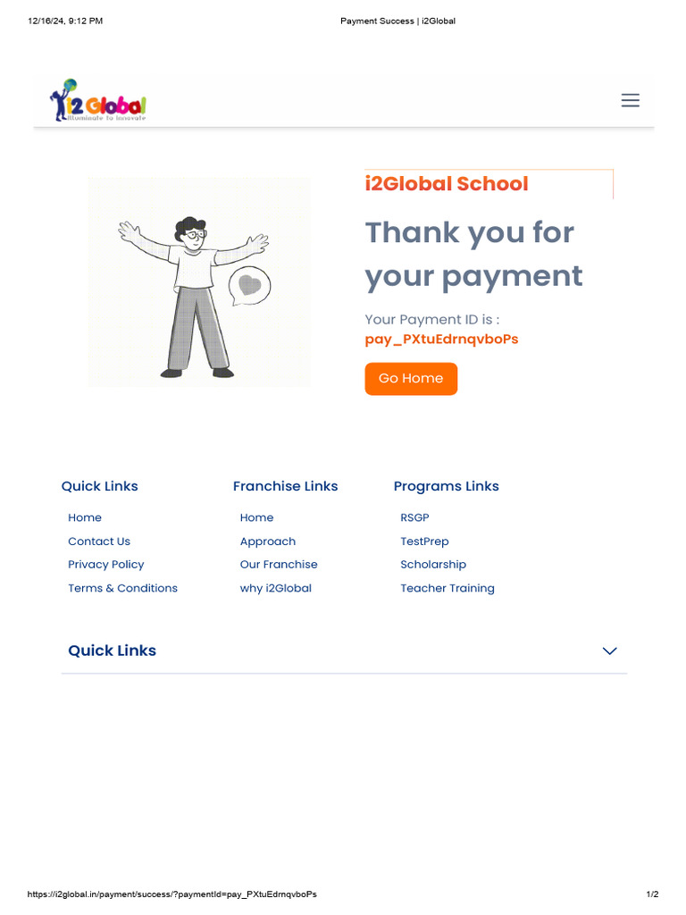Payment Success - I2global | PDF