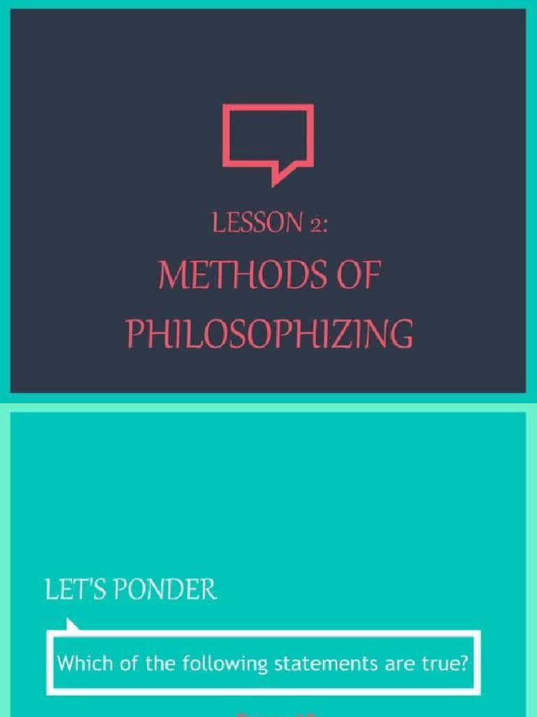 Methods of Philosophizing | PDF
