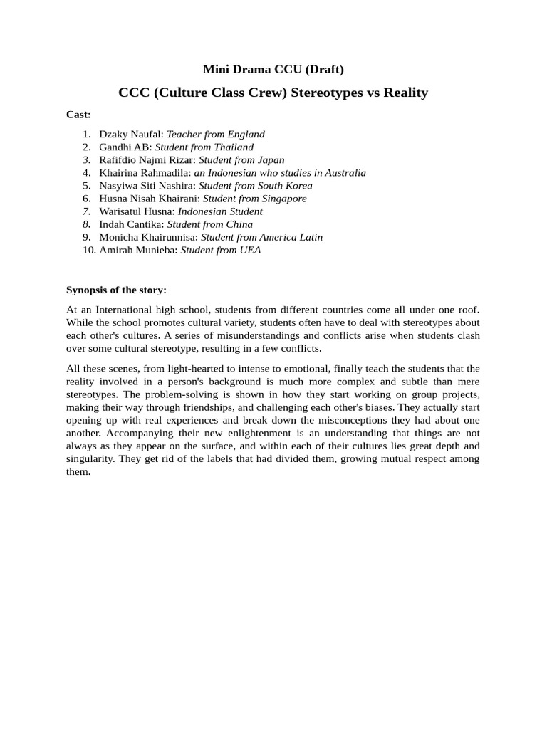 Mini Drama CCU | PDF