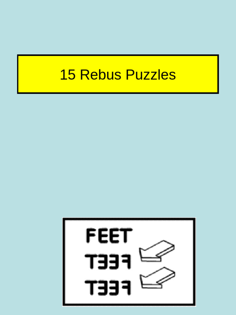 15 Engaging Rebus Puzzles | PDF