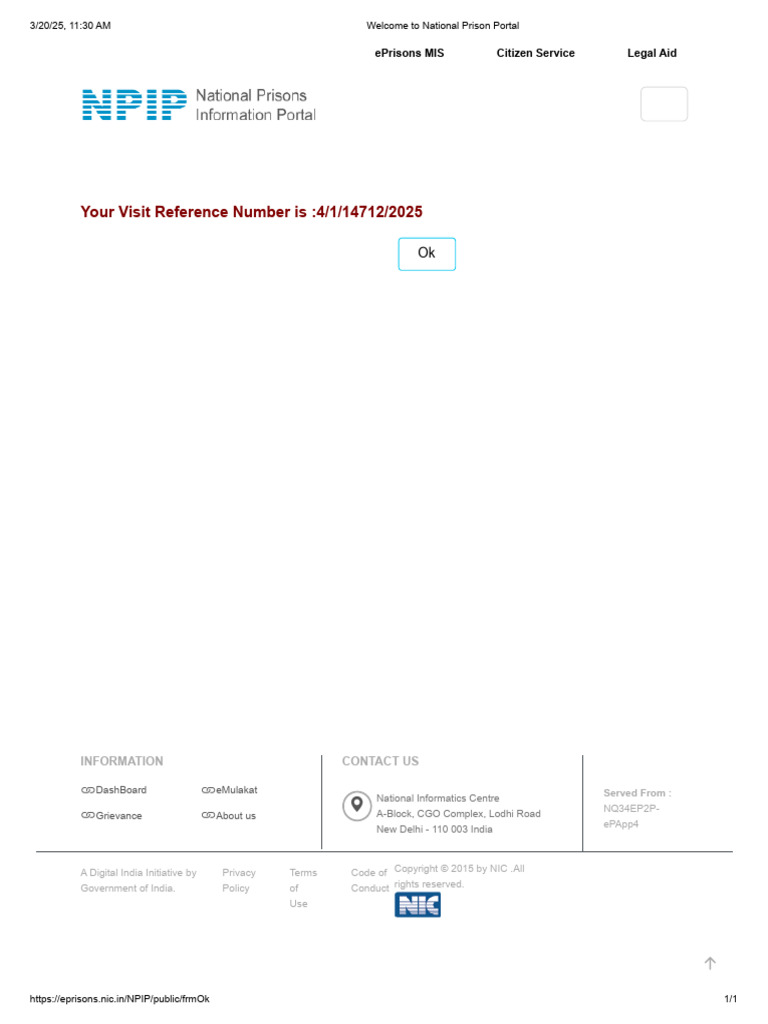Welcome To National Prison Portal | PDF