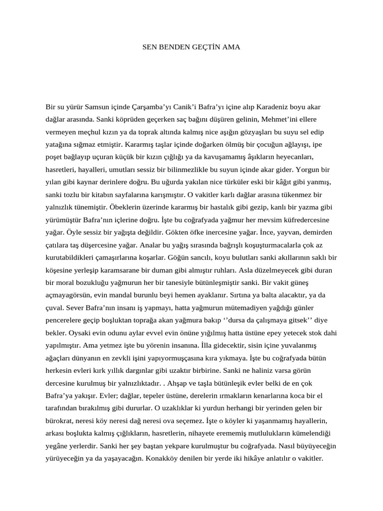 Sen Benden Geçti̇n Ama. | PDF