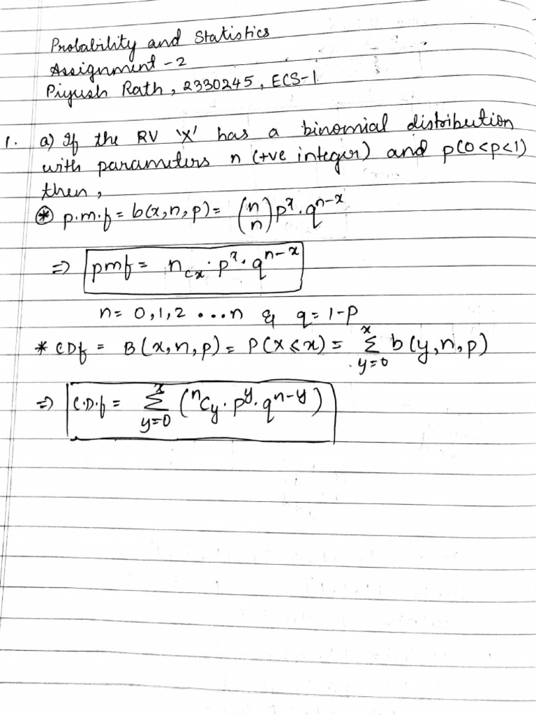 Pi Yu SH Rath Ps Assignment 22330245 | PDF | Probability | Discrete ...