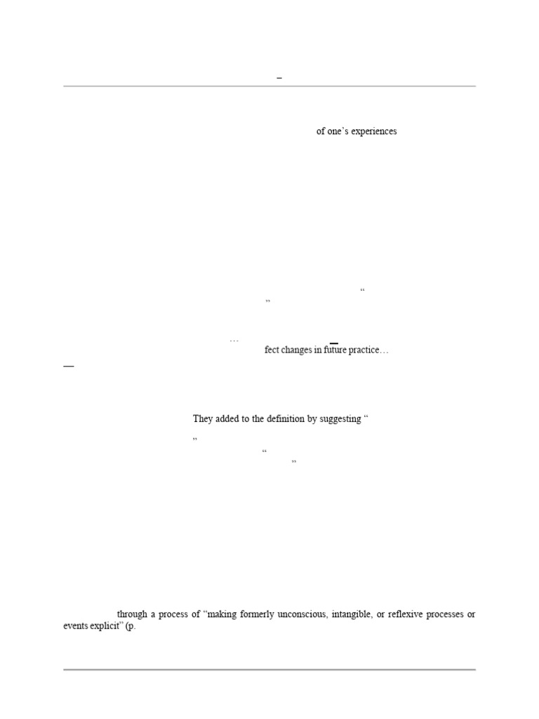 ConceptPaper2016 Reflection | PDF | Learning | Reflective Practice