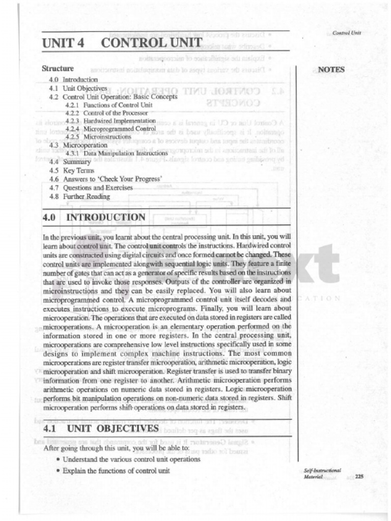 Unit-4 Control Unit (E-next.in) | PDF