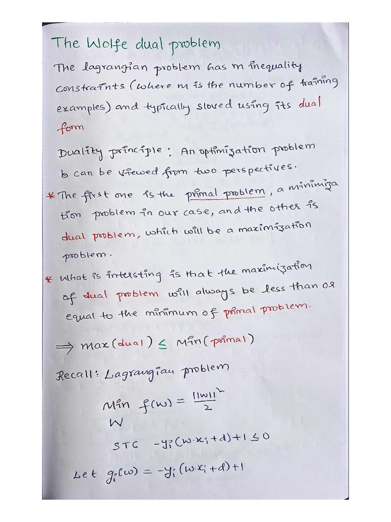 Hard Margin SVM part -3 | PDF