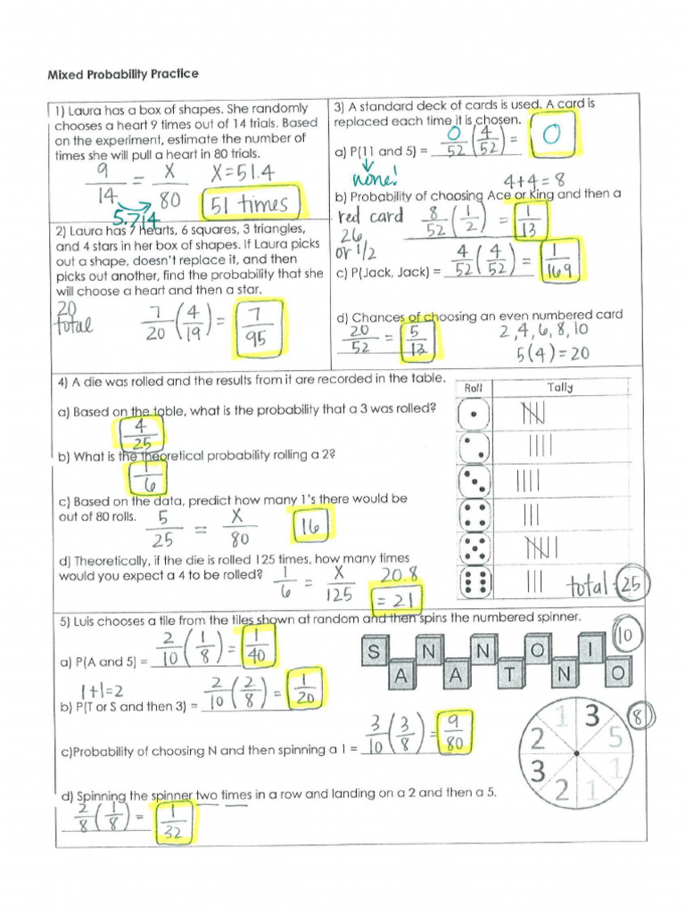 Mixed_Probability_Practice_KEY | PDF