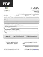 Fit To Work Form | PDF | Medical Diagnosis | Medical Record