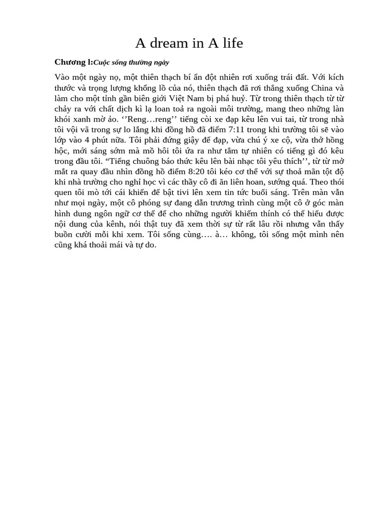 A Dream in A Life | PDF