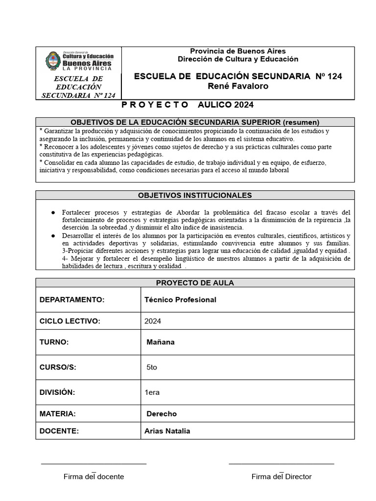 Planific de Derecho | PDF