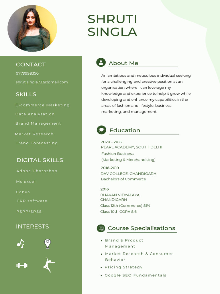 Shruti Singla Resume | PDF | Marketing | E Commerce