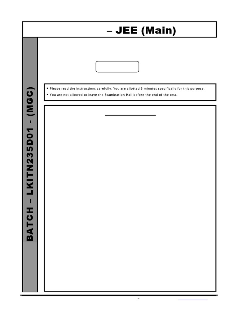 Lkitn235d01 - Phase-Ii-Main - (18.11.2023) | PDF | Gases | Force