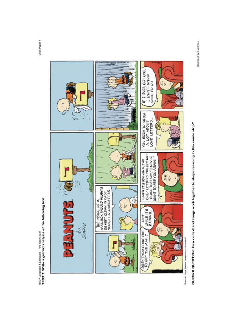 Peanuts Comic Strip | PDF