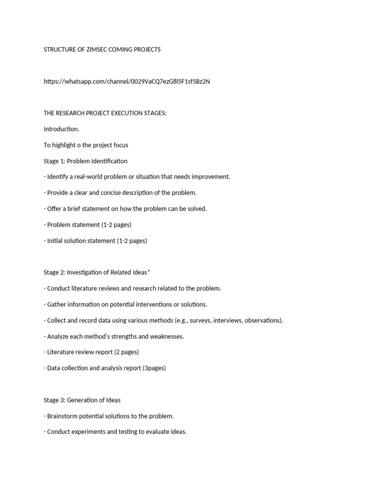 STRUCTURE OF ZIMSEC PROJECTS-WPS Office | PDF | Evaluation | Methodology