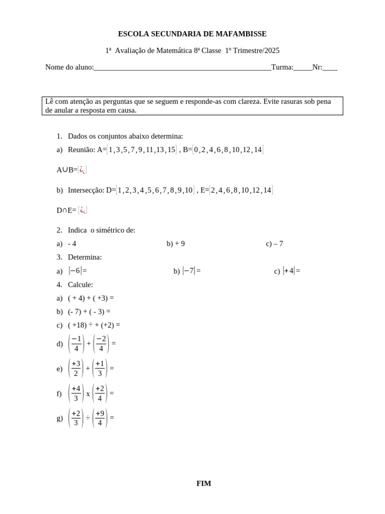 8 Classe Matematica | PDF