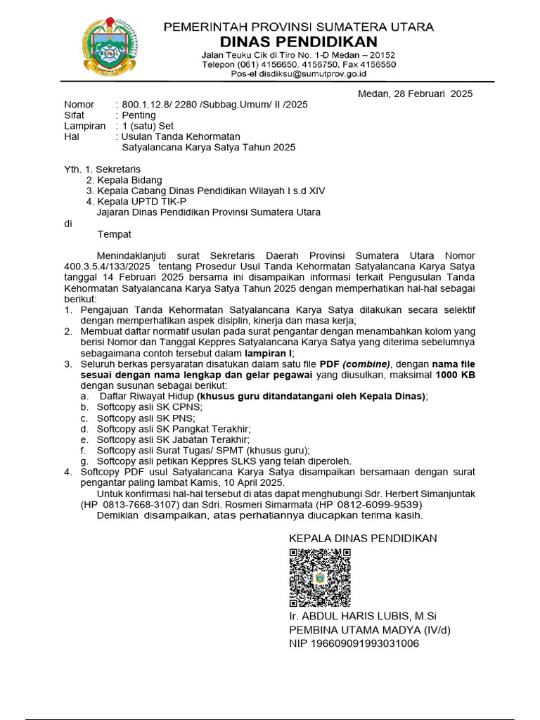 Prosedur Usul Satyalancana 2025 TTE | PDF