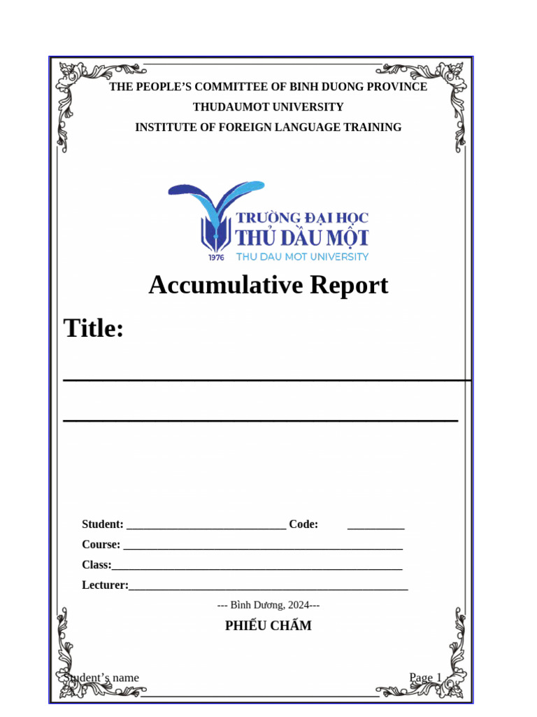 Mini-Project - Accumulative Report Sample | PDF