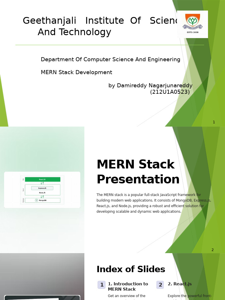 MERN Stack Presentation2 | PDF | Java Script | Document Object Model