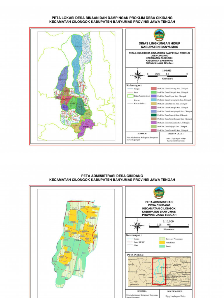 Peta Lokasi Binaan Dan Dampingan ProKlim Desa Cikidang Kec. Cilongok ...