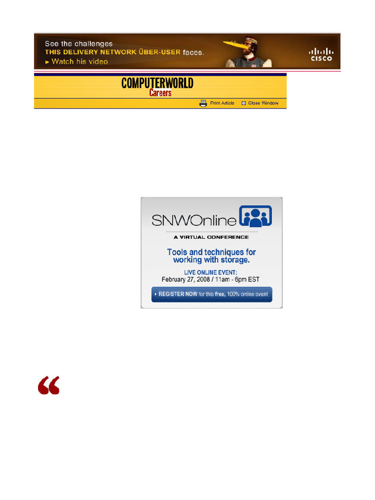 CW - IT Career Paths You Never Dreamed of | PDF | Outsourcing | Computing