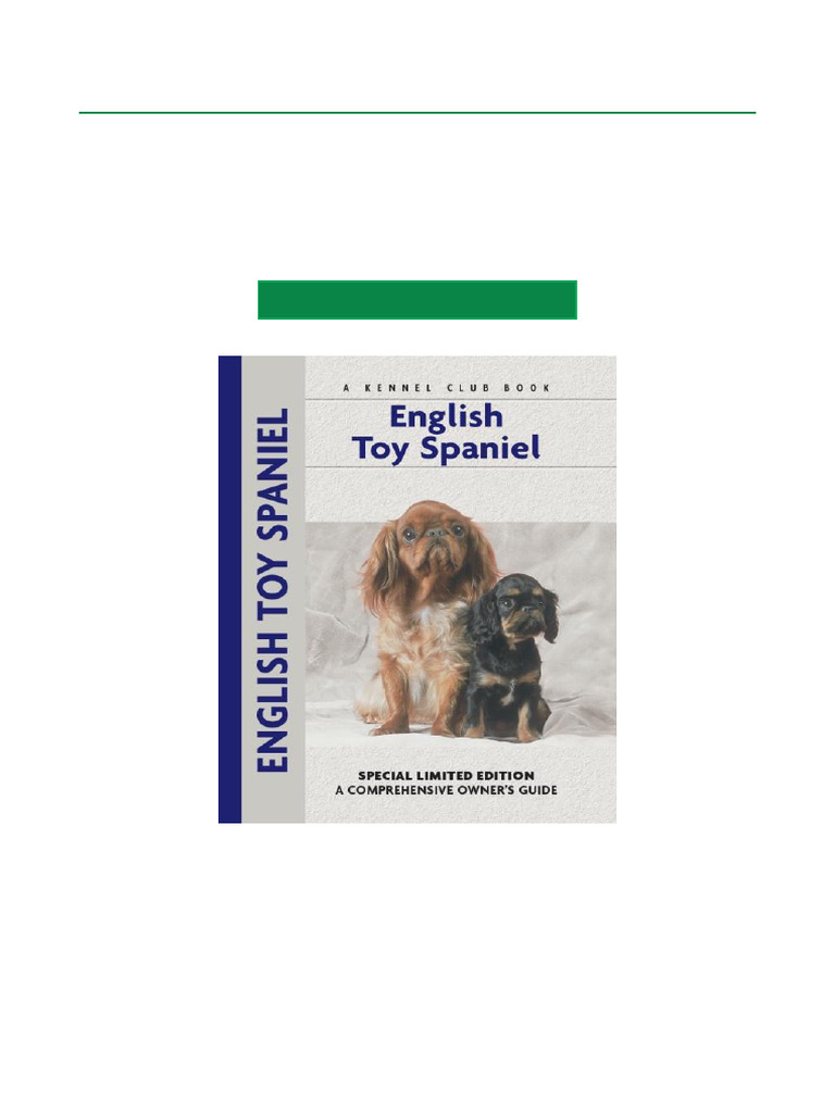 English Toy Spaniel Guide Download | PDF