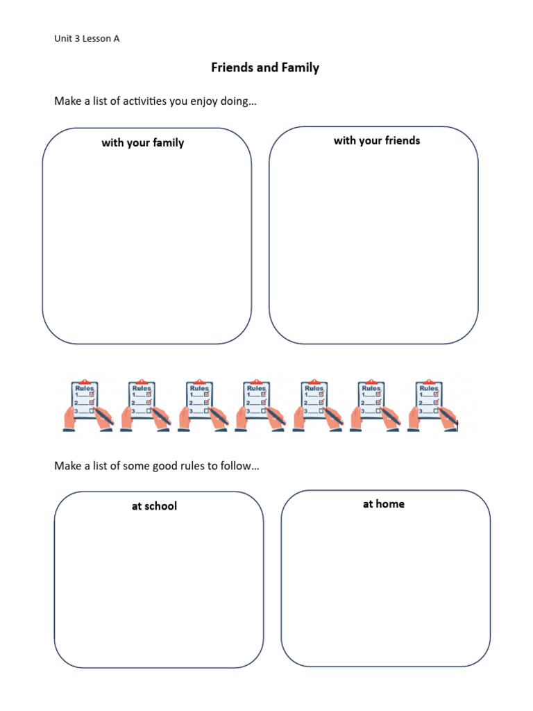 Friends and Family Activity Worksheet | PDF