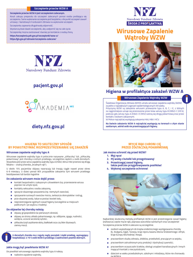 Ulotka - Higiena - WZW A | PDF
