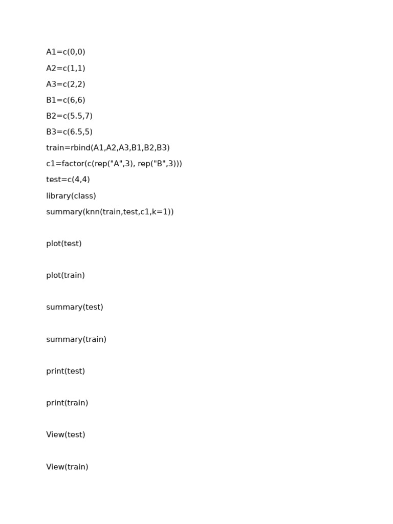 Classification Algorithm Using KNN | PDF