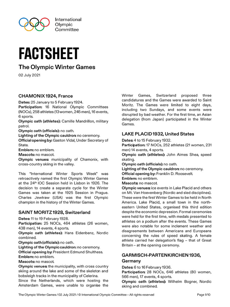 The-Olympic-Winter-Games | PDF