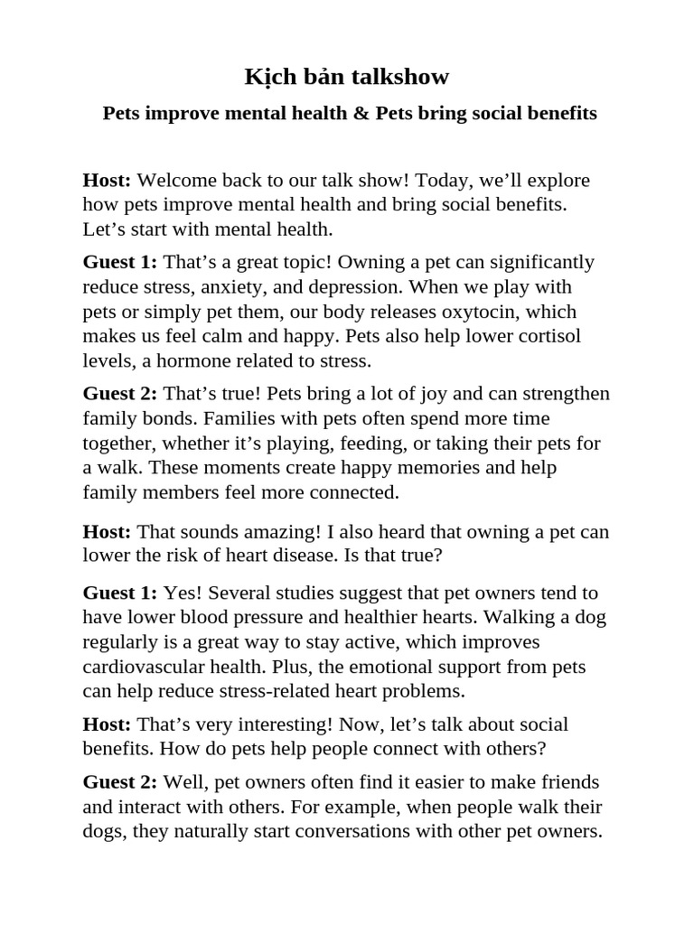 Kịch bản talkshow | PDF
