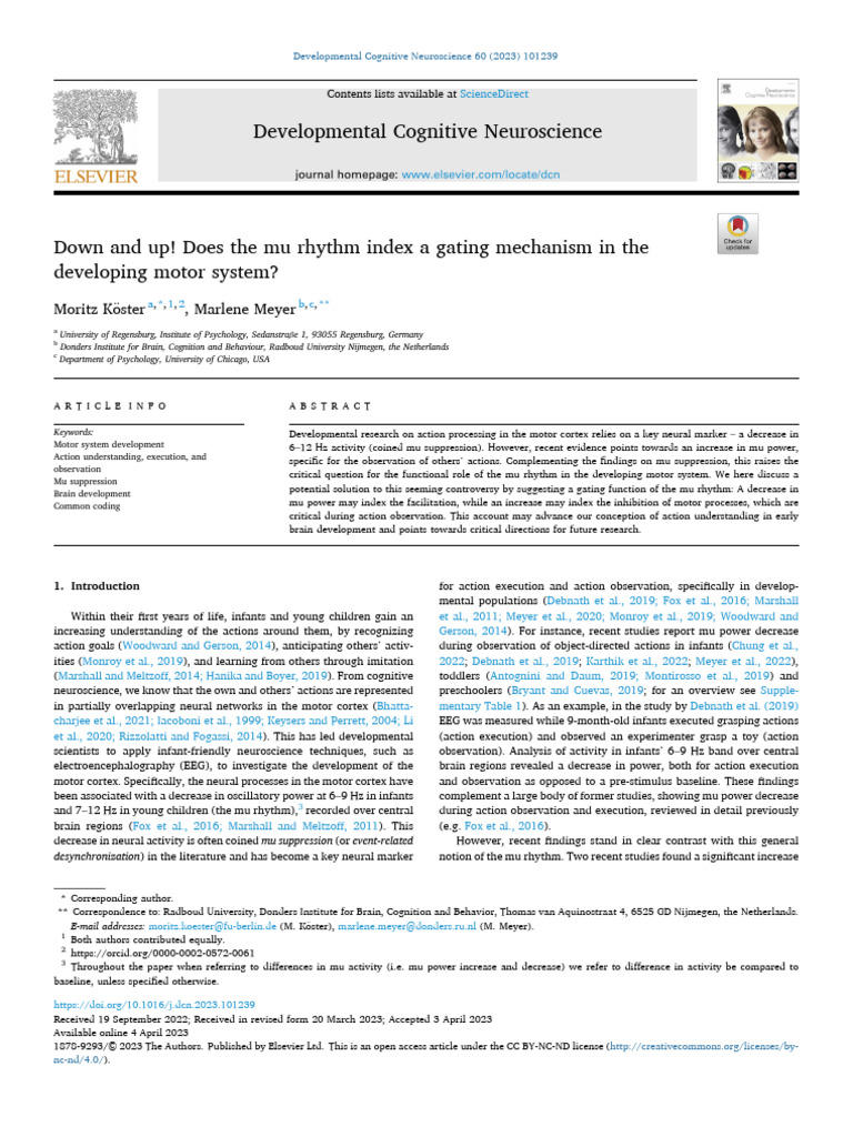 Down and Up Does The Mu Rhythm Index A Gating Mec - 2023 ...