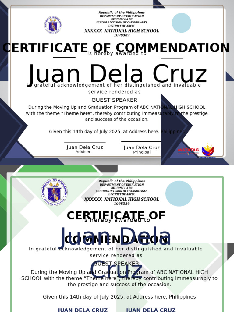 Certificate of Commendation | PDF