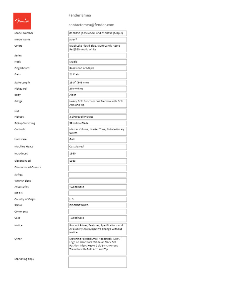 The Strat® 1980-83 | PDF