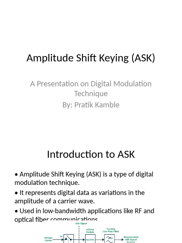 Amplitude_Shift_Keying_Presentation | PDF