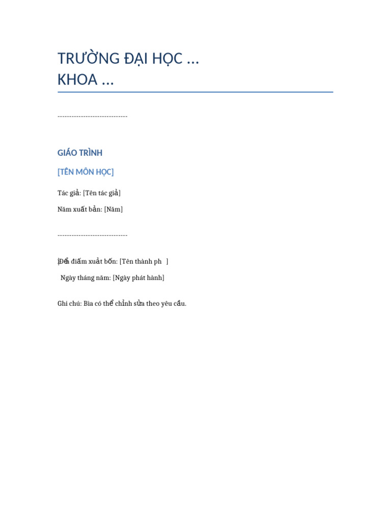 Bia Giao Trinh | PDF