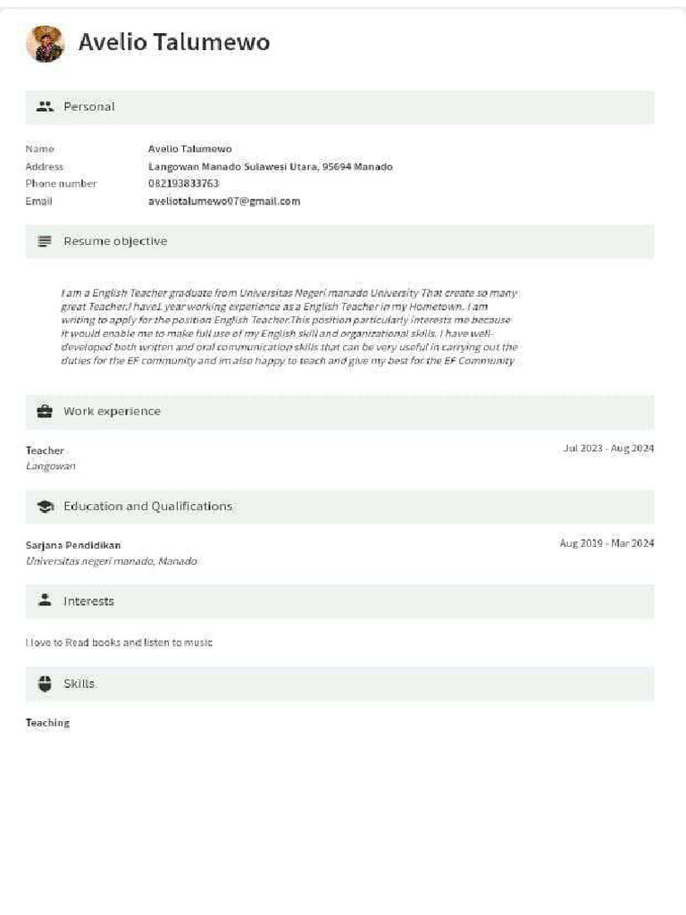 CV Avelio PDF - Merged | PDF