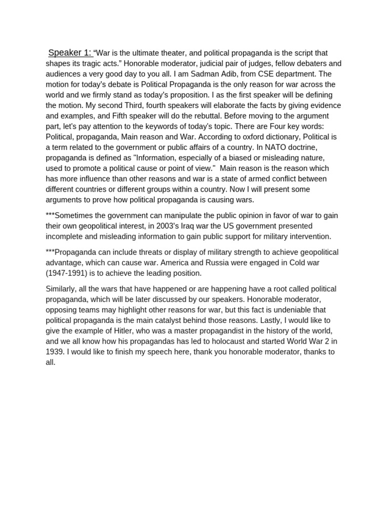 Script Speaker 1 | PDF