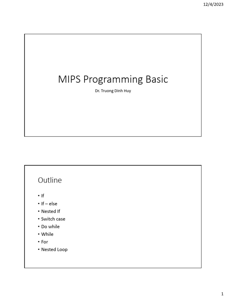 Chapter 9 How To Convert Basic C Code To MIPS Assembly Language | PDF | Computer Engineering ...