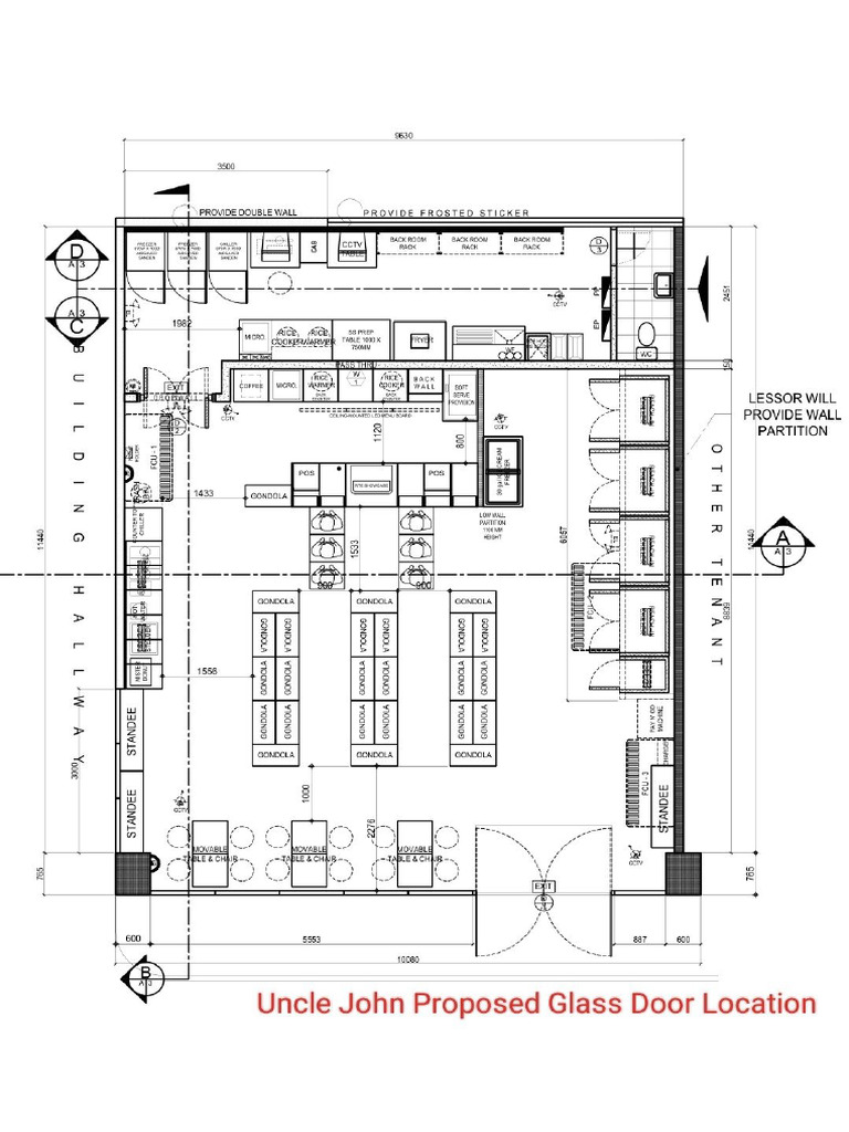 Glass Door Location Proposal - Uncle John | PDF