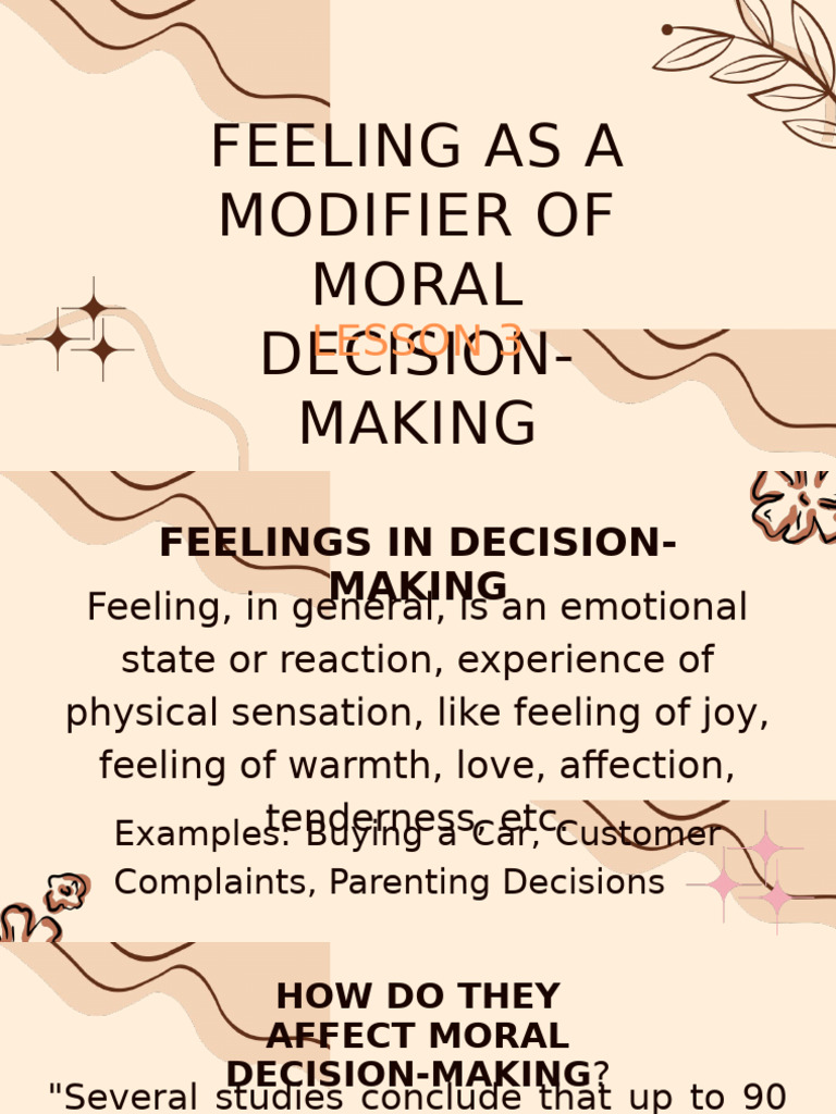 Emotions in Moral Decision-Making | PDF | Feeling | Psychological Concepts