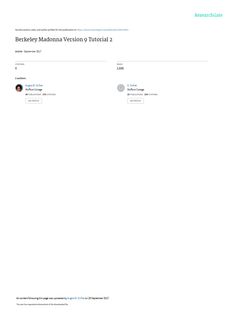 Berkeley Madonna V9 Tutorial 2 | PDF | Exponential Function | Mathematics