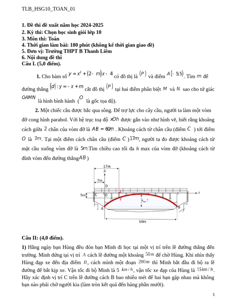 11-TLB HSG10 Toan 01 | PDF
