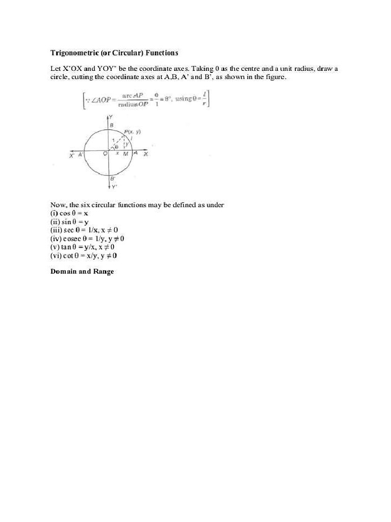 Trignometric Formulae | PDF