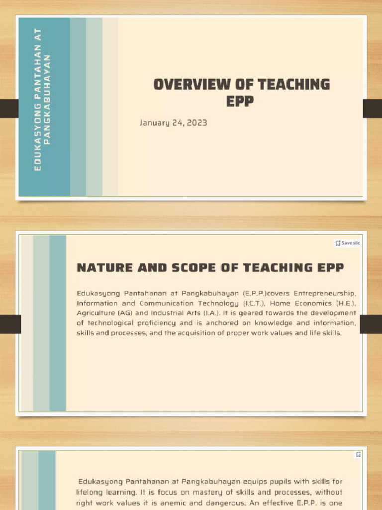 Epp Methods Techniques | PDF